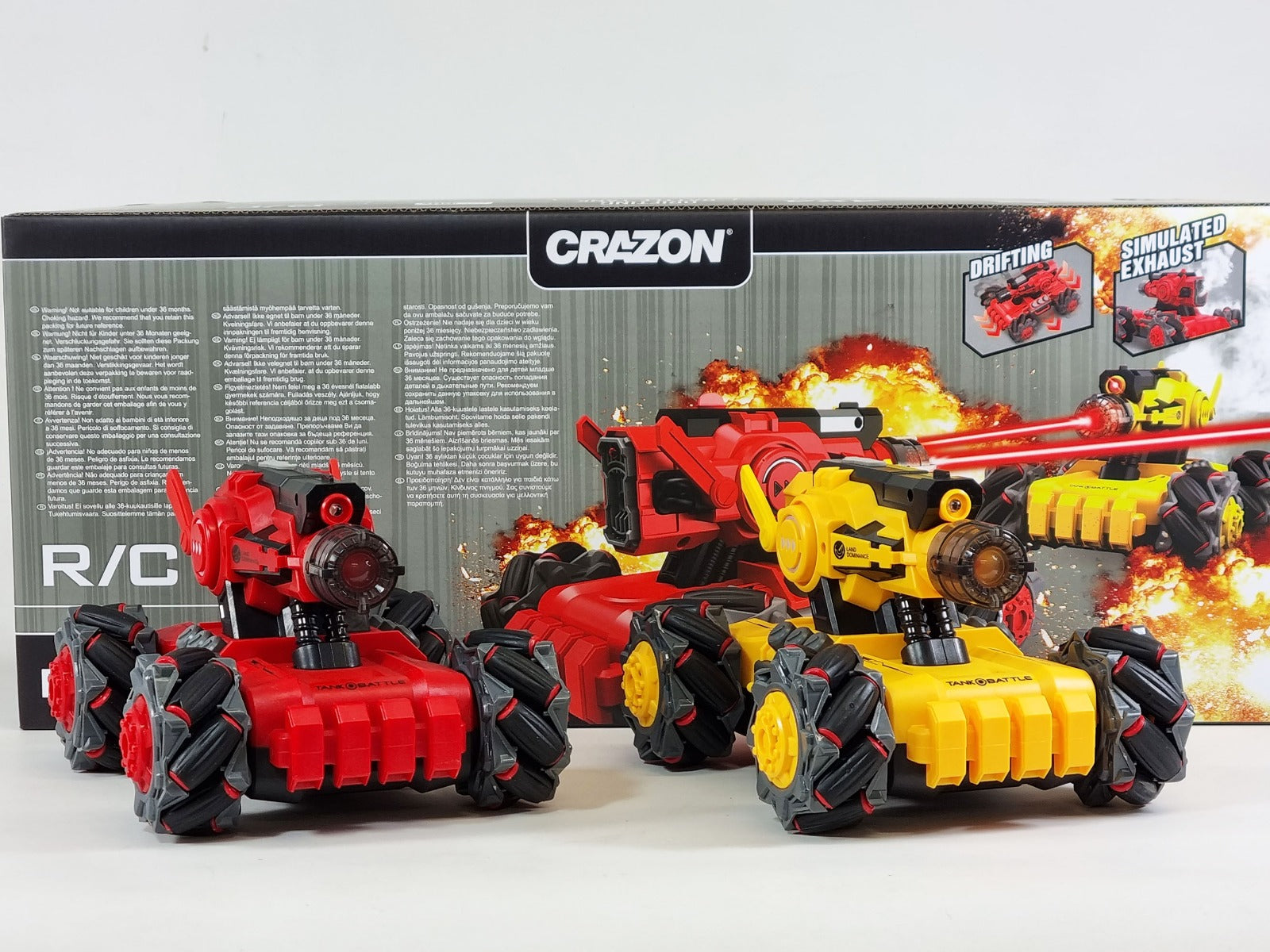 RC Infrared Battle Tank 4WD Drift Set 2 tank Party Fighting Pair Radio ...